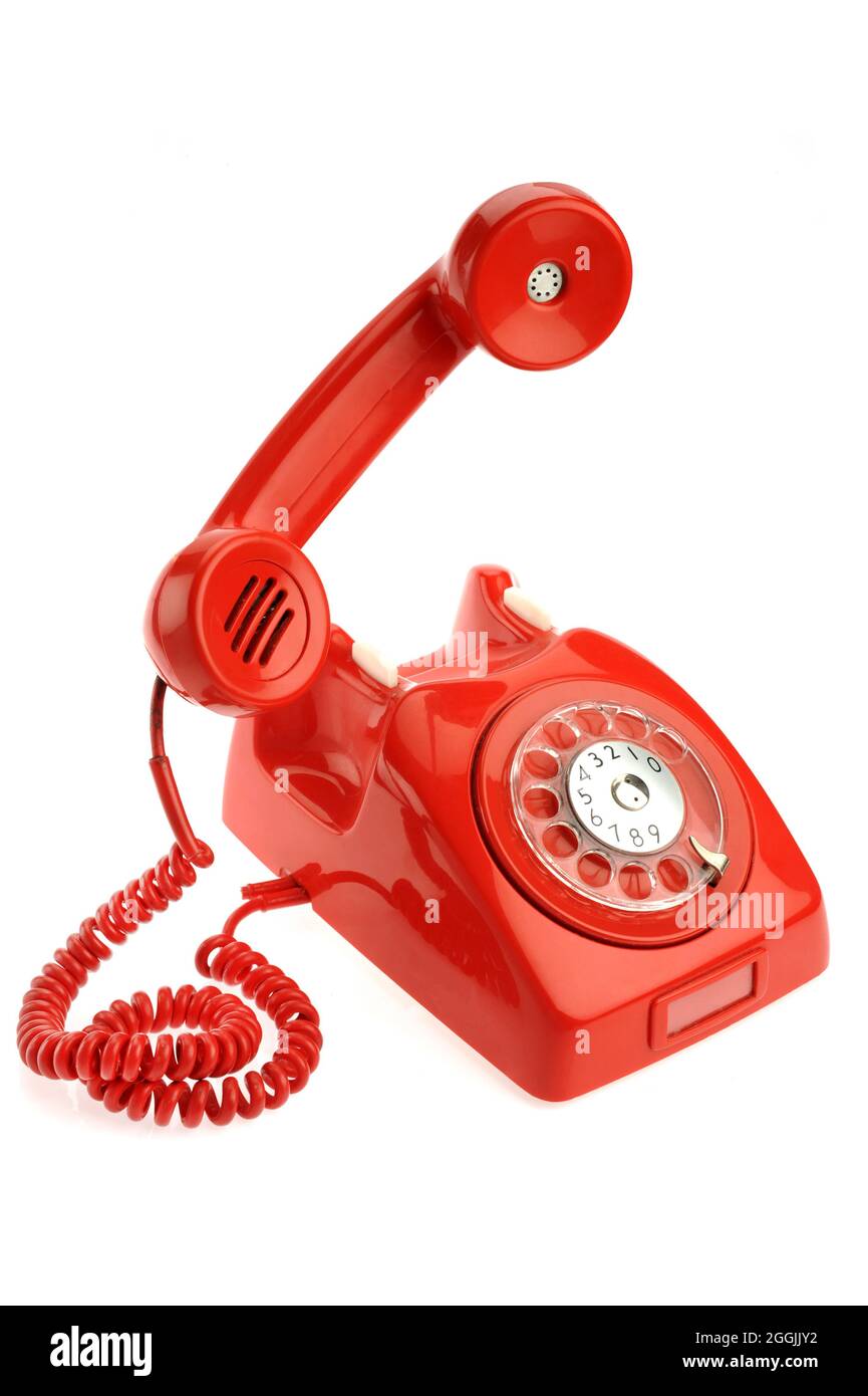 An old phone over white background Stock Photo - Alamy
