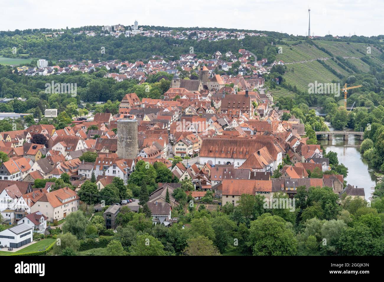 Europe, Germany, Baden-Wuerttemberg, Besigheim, view of the historic ...