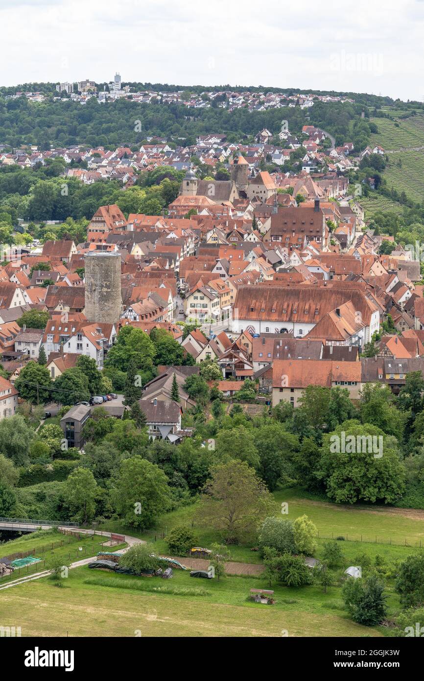 Europe, Germany, Baden-Wuerttemberg, Besigheim, view of the historic ...