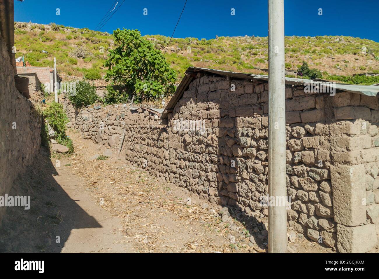 Poor houses in Cabanaconde village, Peru Stock Photo - Alamy