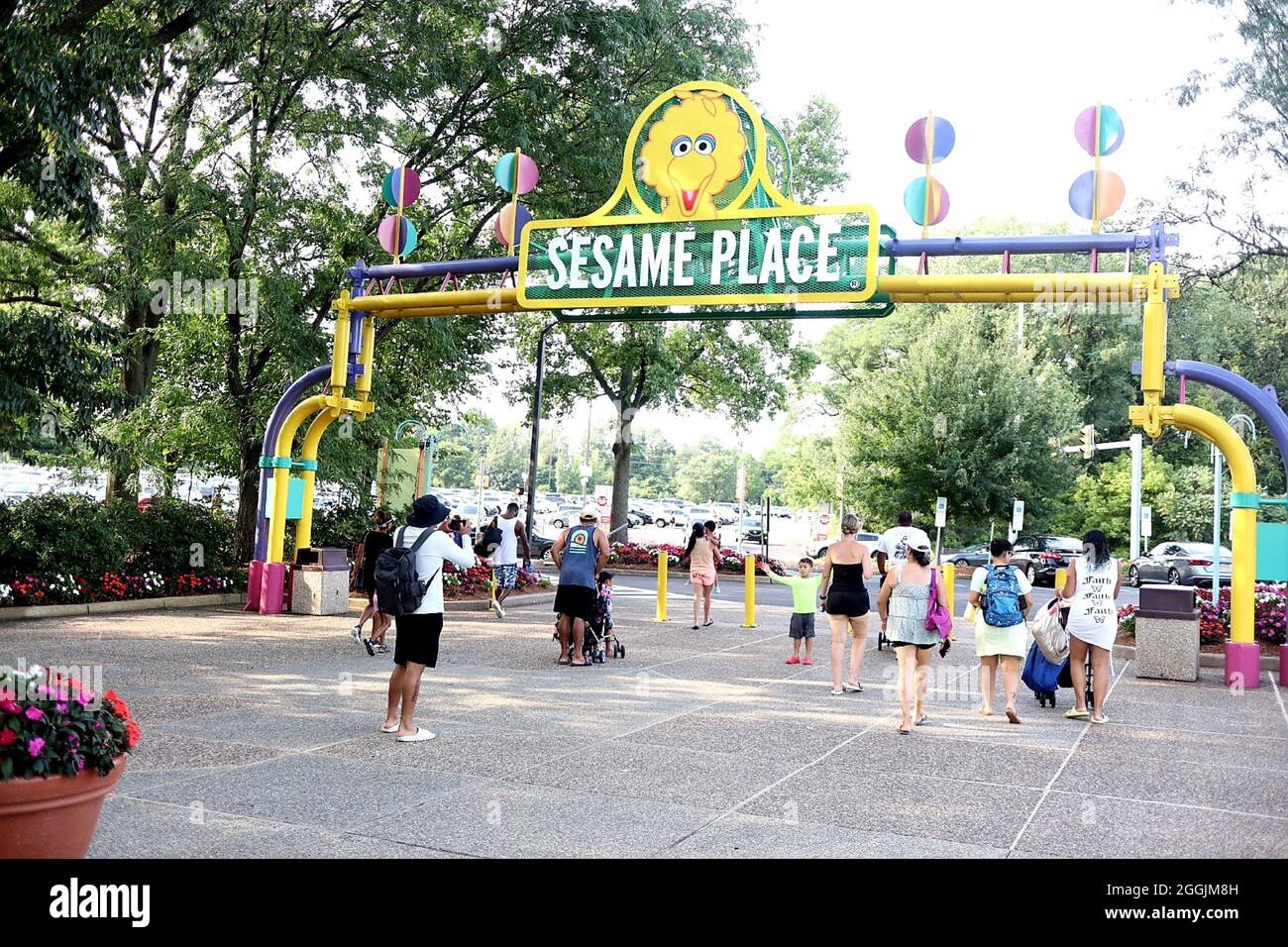 LANGHORNE, UNITED STATES - Aug 09, 2021: A bright summer morning at the ...