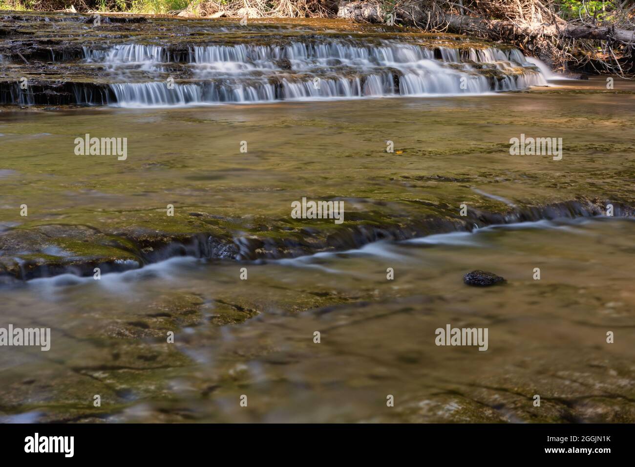 Au Train falls in the upper pennisula of Michigan Stock Photo - Alamy