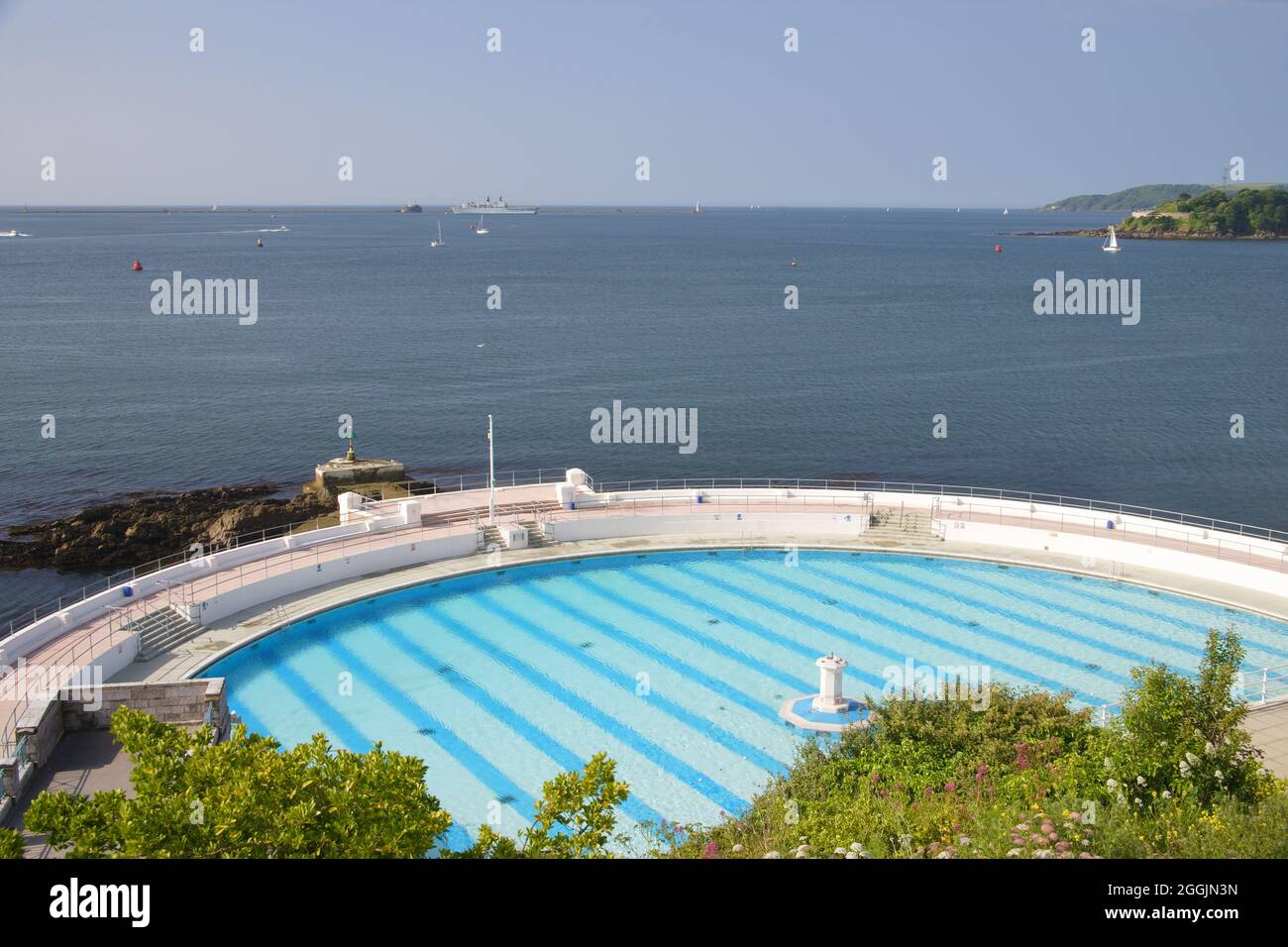 the art deco tinside lido swimming pool on plymouth hoe devon Stock ...