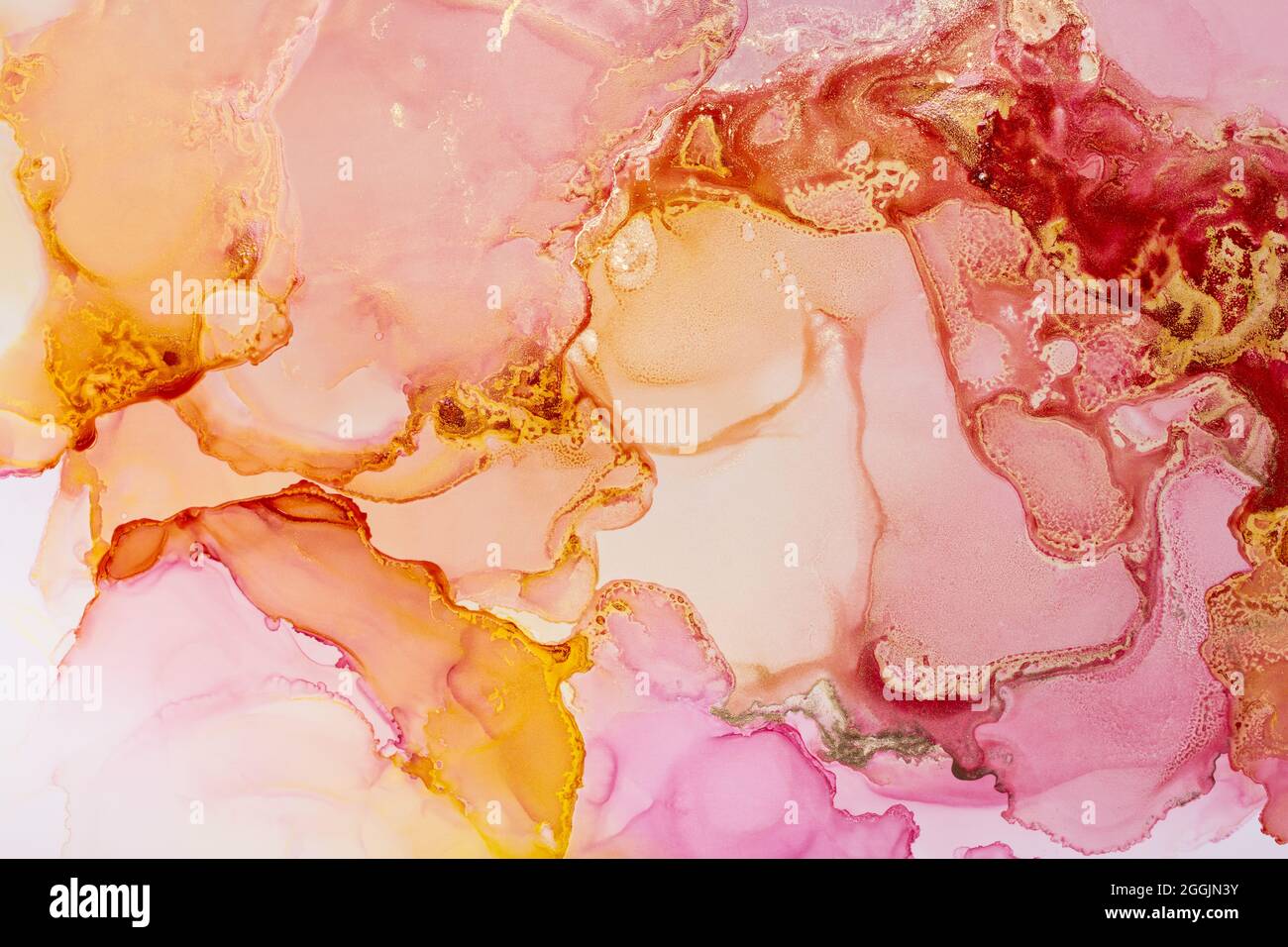 Closeup of multicolored alcohol ink abstract texture, trendy wallpaper ...