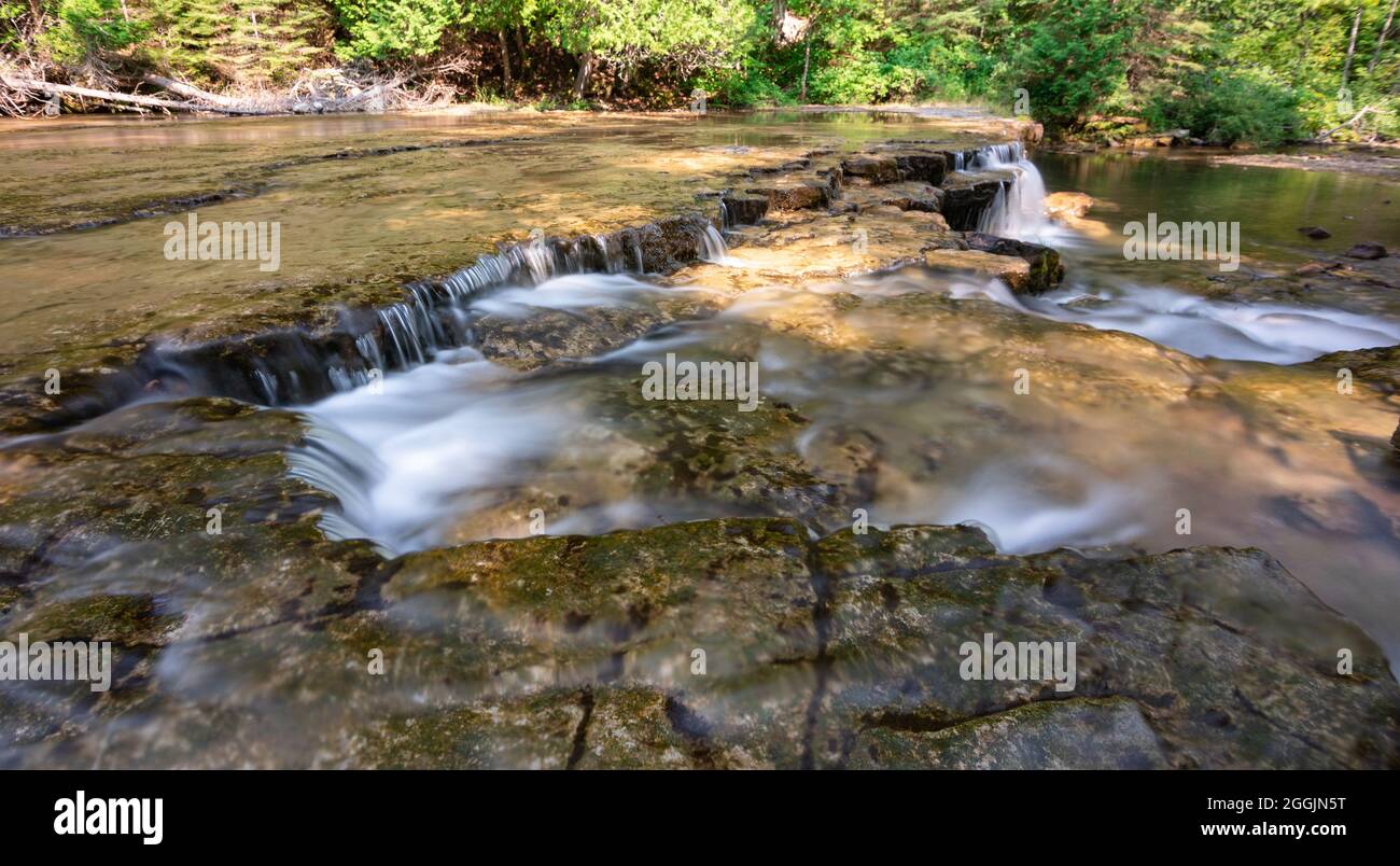Au Train falls in the upper pennisula of Michigan Stock Photo - Alamy