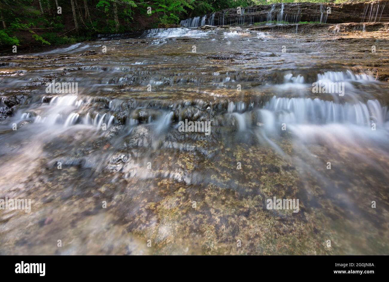 Au Train falls in the upper pennisula of Michigan Stock Photo - Alamy