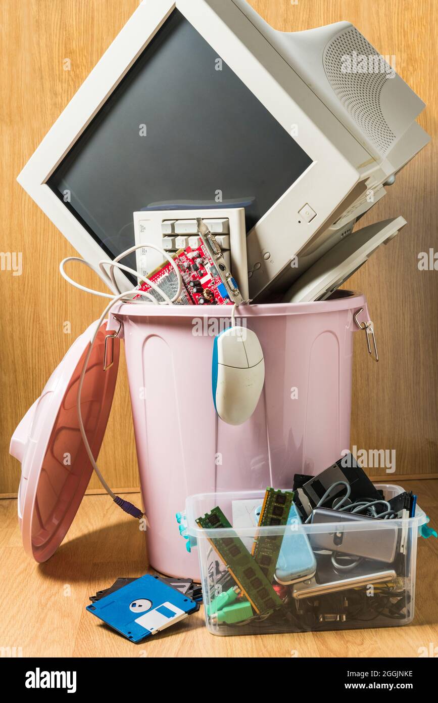 Computer in a waste bin hi-res stock photography and images - Alamy