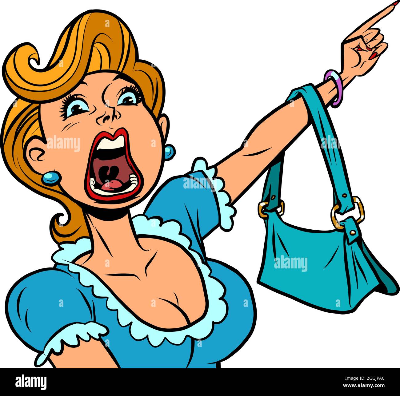 Cartoon woman screaming hi-res stock photography and images - Alamy