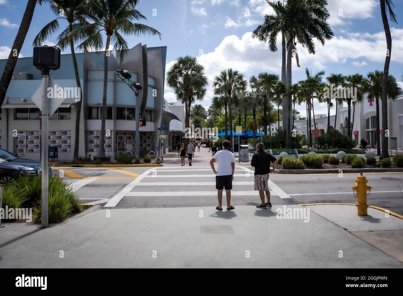 Beautiful Lincoln Road Mall in Miami Beach, Miami Beach, Florida USA ...