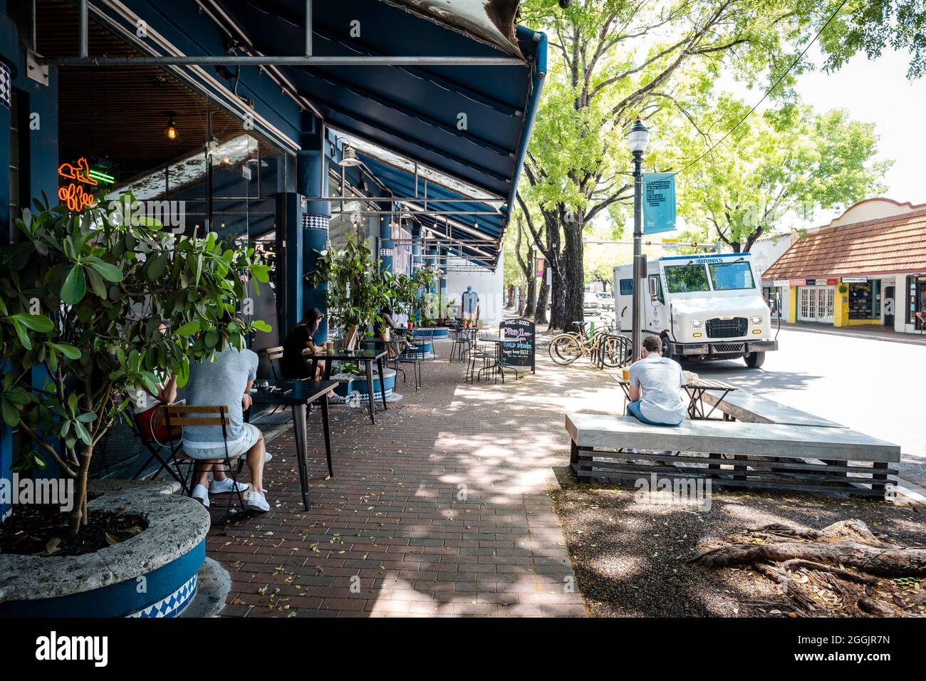 Streets at Coconut Groove, Miami, Florida, USA Stock Photo - Alamy