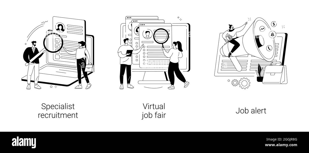 Headhunting abstract concept vector illustrations Stock Vector Image ...