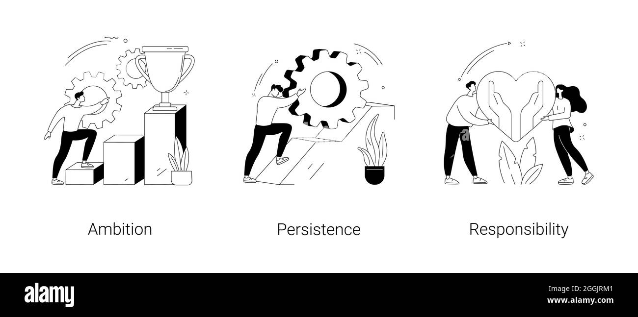 Goal achievement abstract concept vector illustrations Stock Vector ...