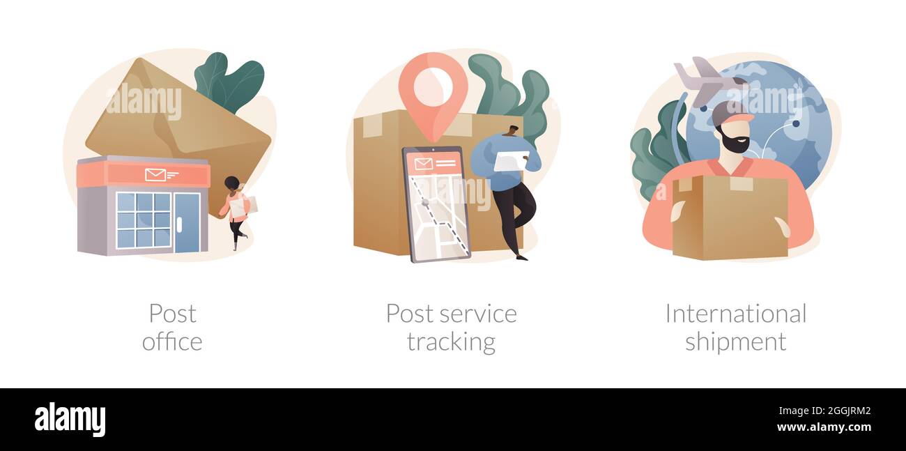 Parcel delivery abstract concept vector illustrations Stock Vector ...