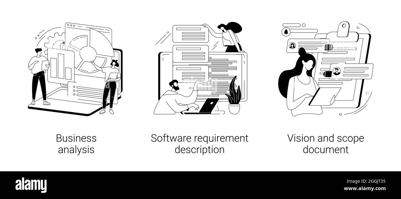 Project development specifications abstract concept vector ...
