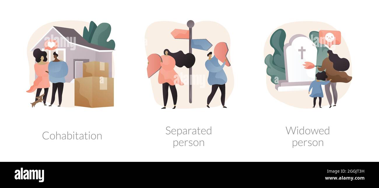 Living together abstract concept vector illustrations Stock Vector ...