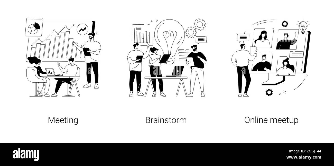 Team communication abstract concept vector illustrations Stock Vector ...