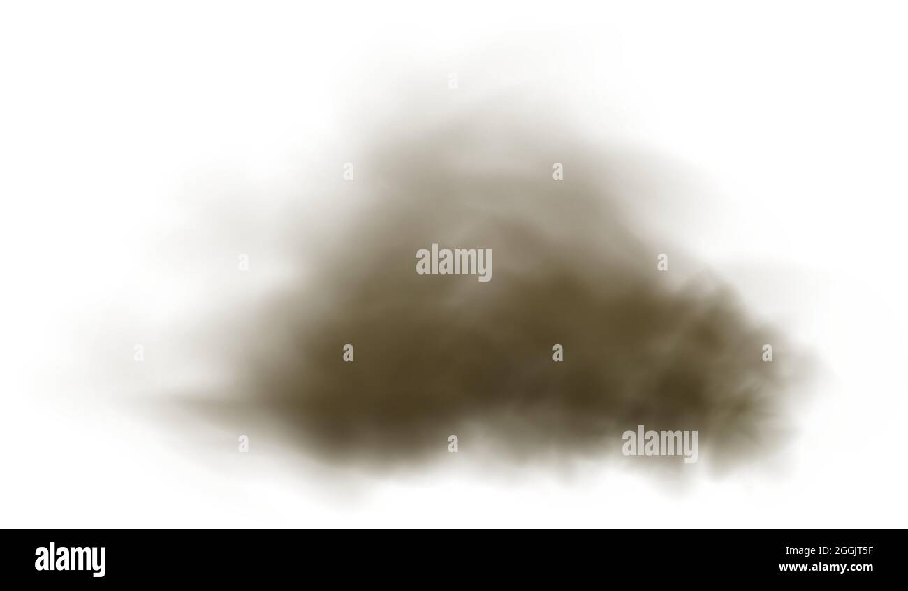 Realistic vector isolated on transparent background. Dust cloud with ...
