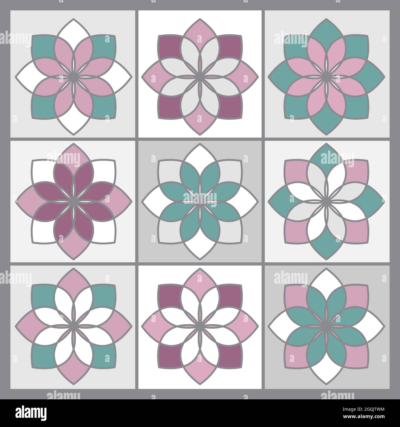 Flower tile hi-res stock photography and images - Alamy