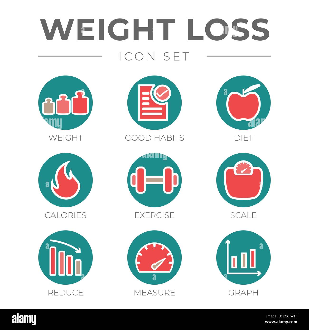 Weight icon sign round Stock Vector Images - Alamy