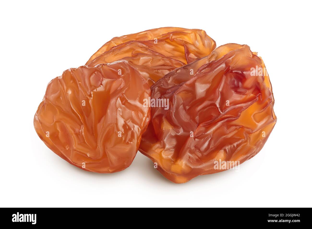 Brown raisin isolated on white background with clipping path and full ...