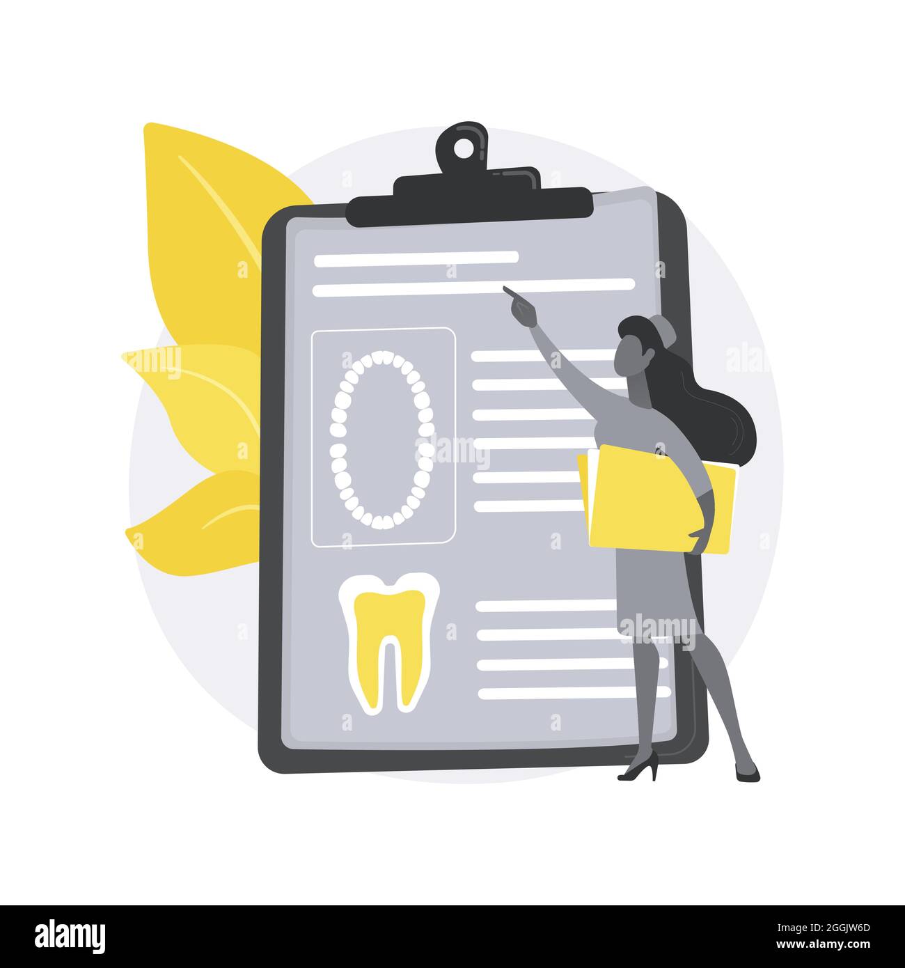 Dental patient card abstract concept vector illustration Stock Vector ...