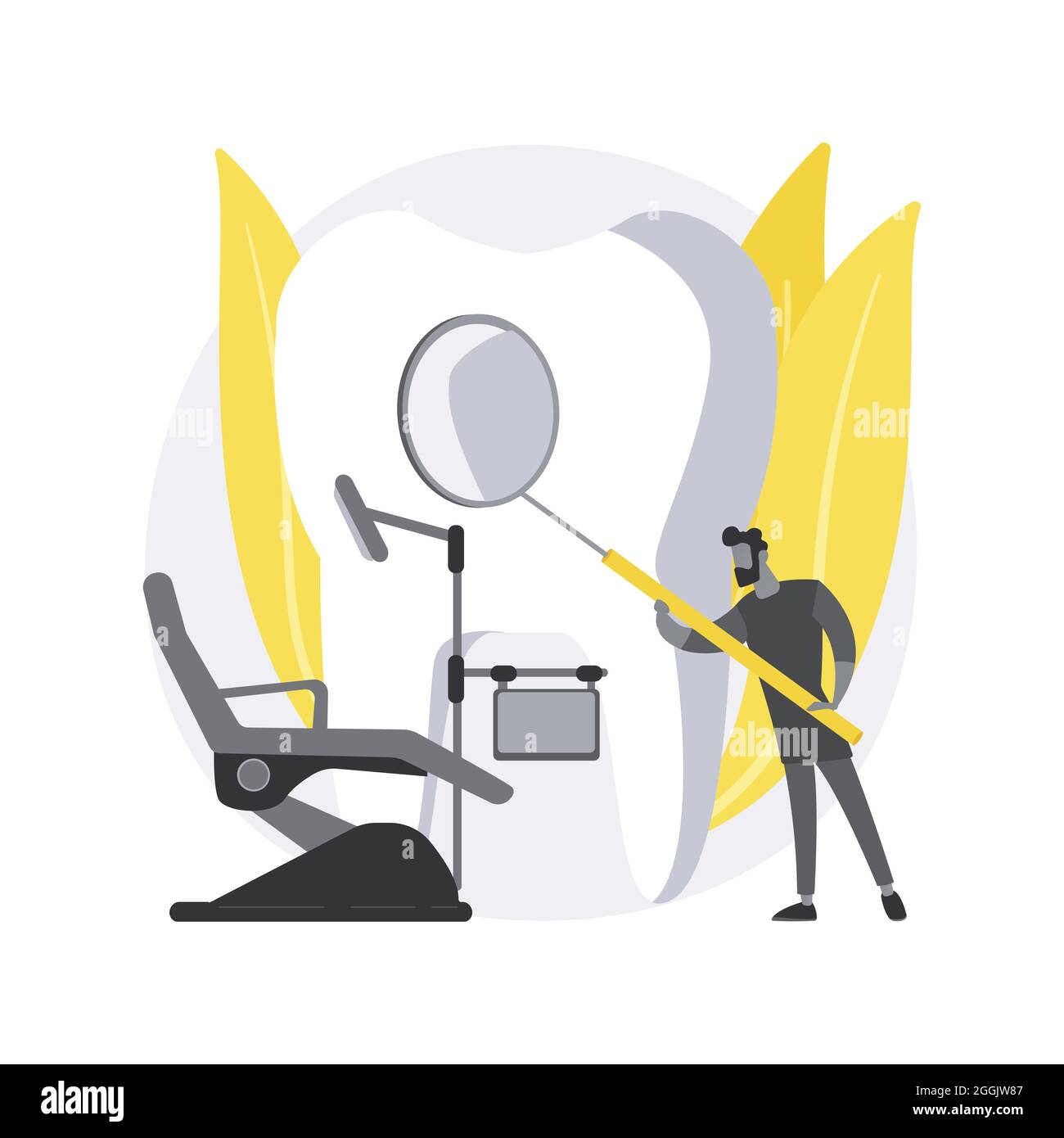 Dental examination abstract concept vector illustration Stock Vector ...