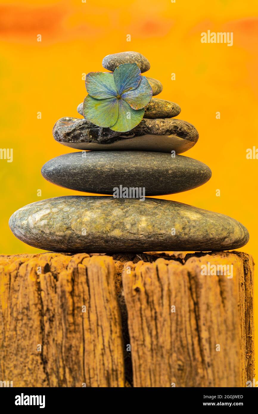 Pile of pebbles, icon image, balance, ZEN Stock Photo - Alamy