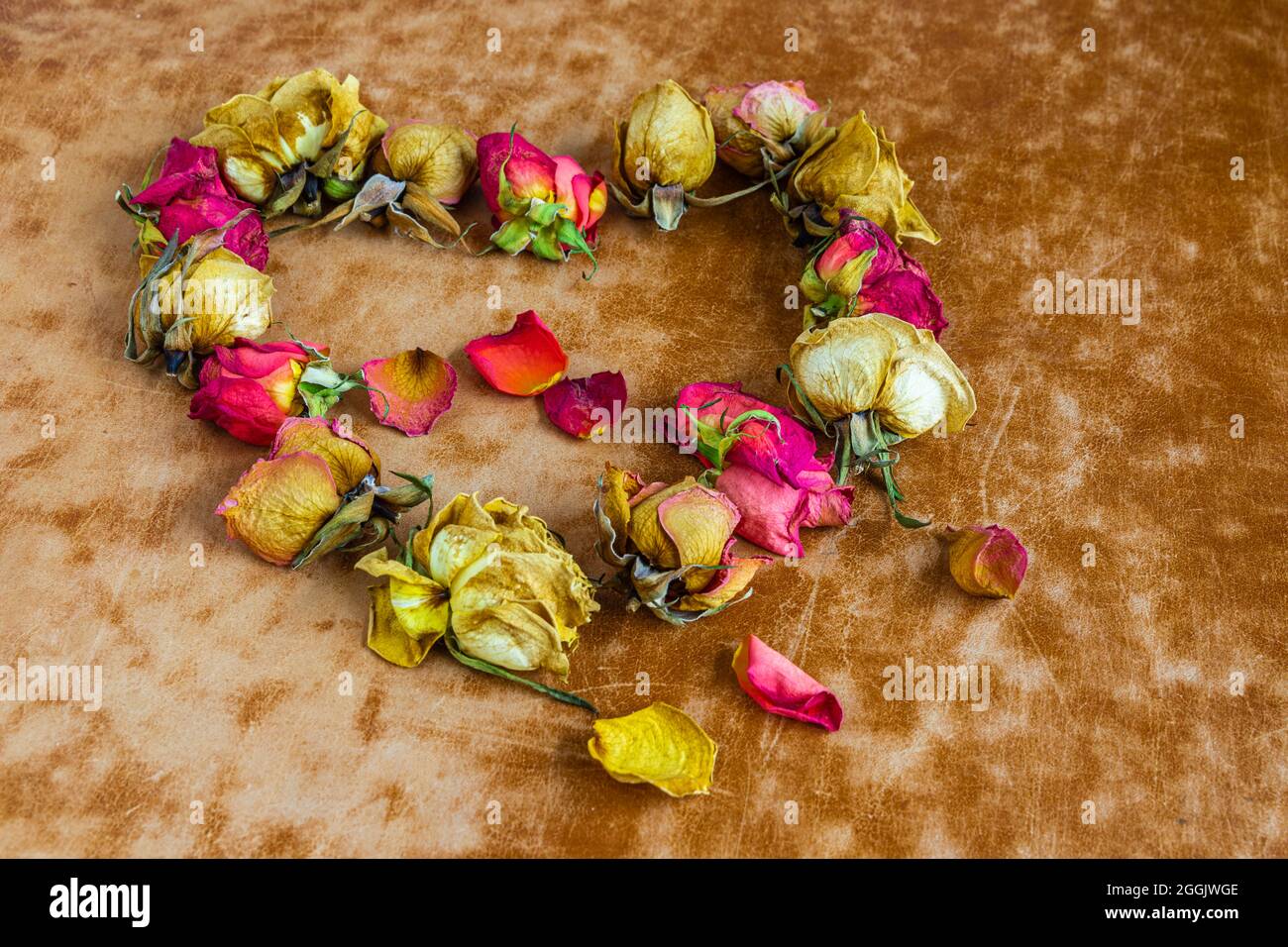 Rose leaves in heart shape hi-res stock photography and images - Alamy