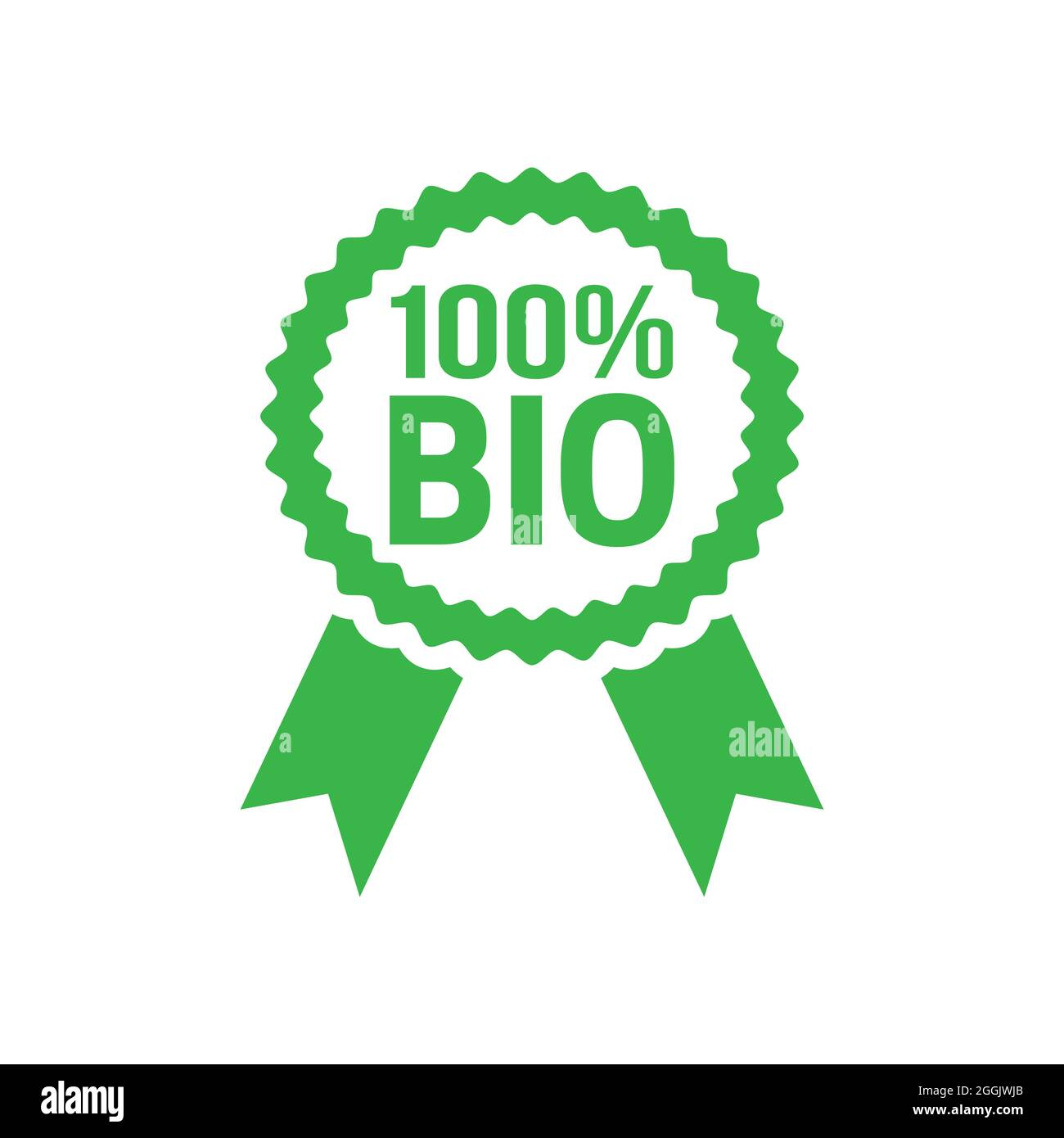 100% Bio Product Badge Ribbon Stock Vector Image & Art - Alamy