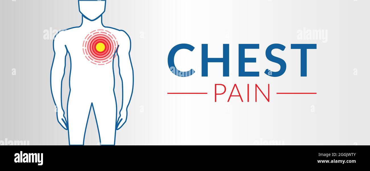 Chest pain vector vectors hi-res stock photography and images - Alamy