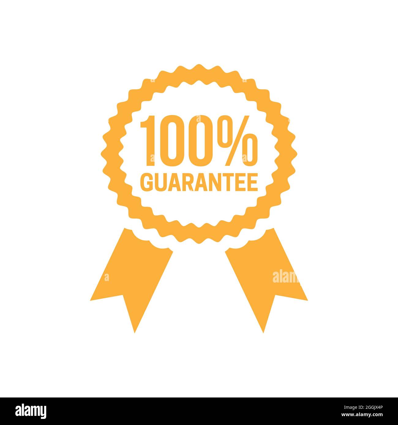 100% Guarantee Ribbon Badge Design Stock Vector Image & Art - Alamy