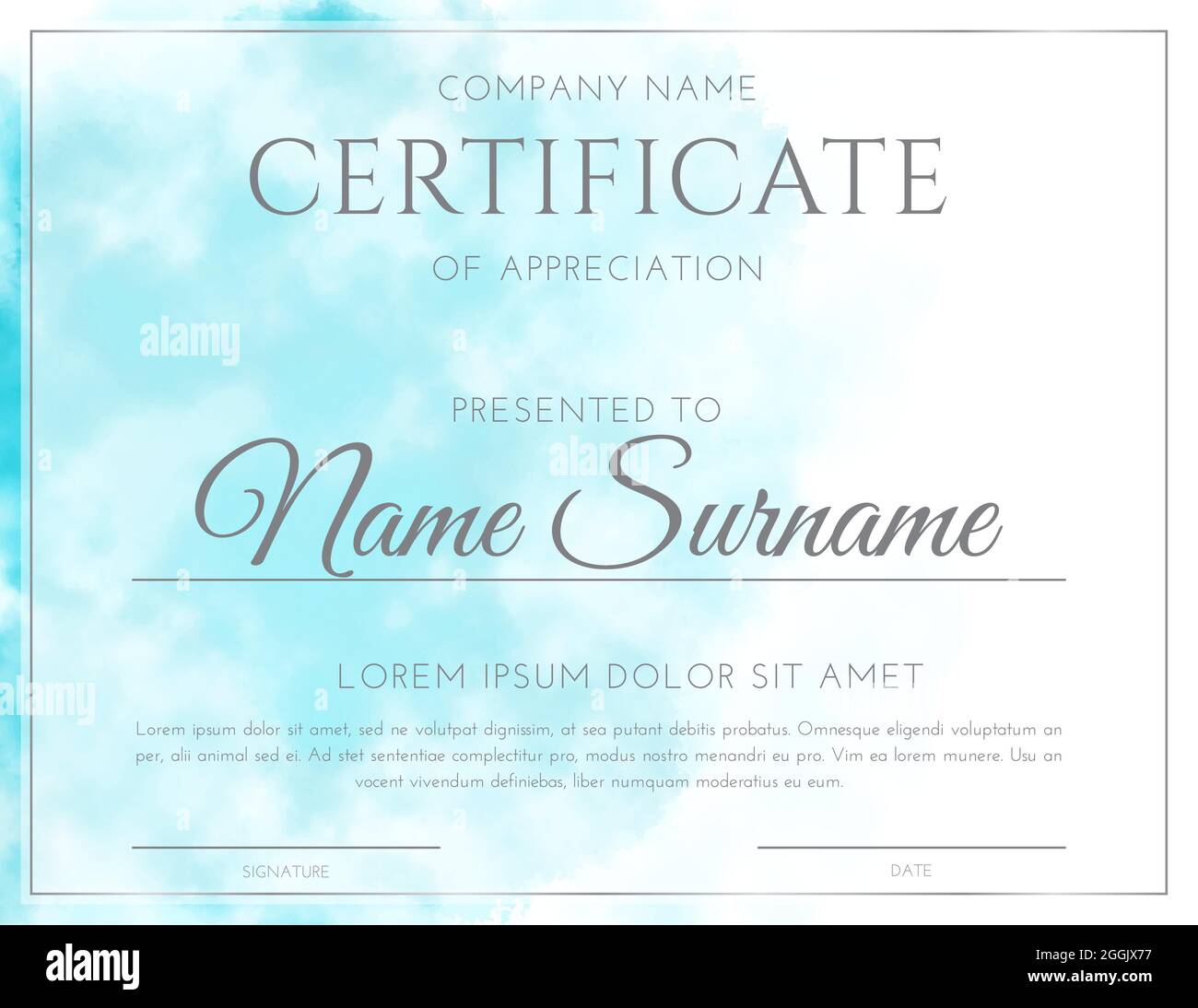 Light Fresh Certificate Design Stock Vector Image & Art - Alamy