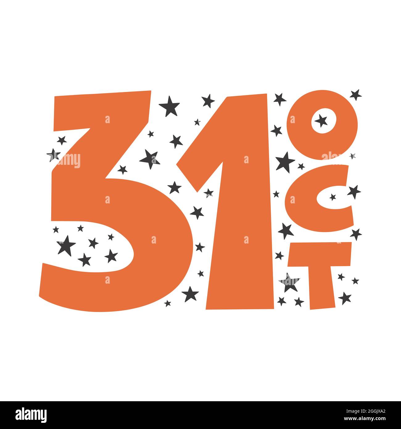 Happy Halloween 31 oktober - Silhouette Text Banner Hand drawn creative ...