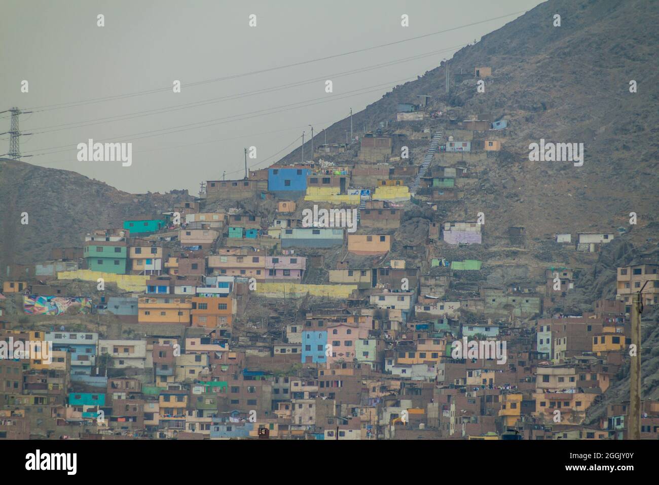 Shantytown in Rimac neighborhood of Lima, Peru Stock Photo - Alamy