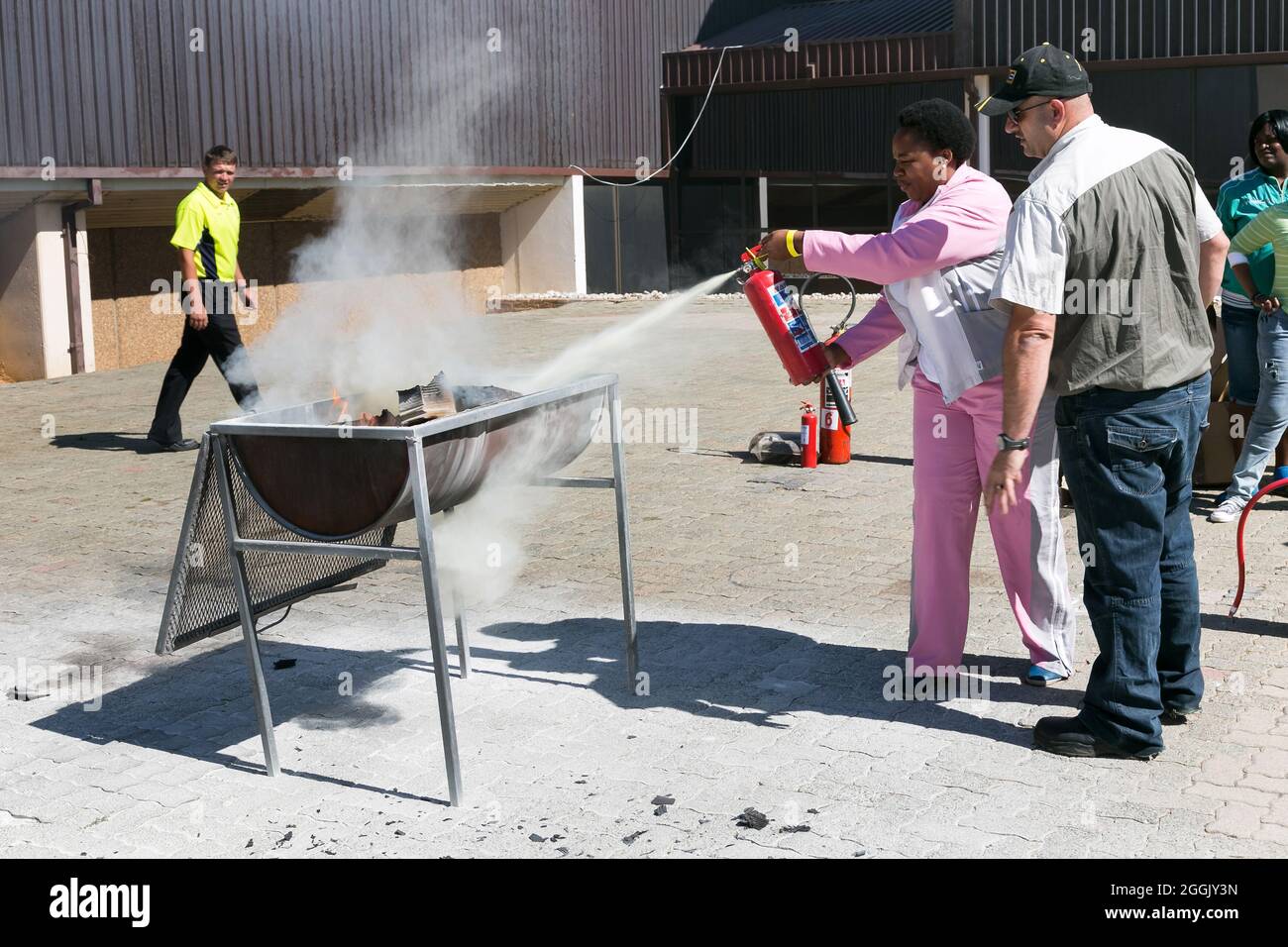 JOHANNESBURG, SOUTH AFRICA - Aug 12, 2021: The Fire hazard training ...
