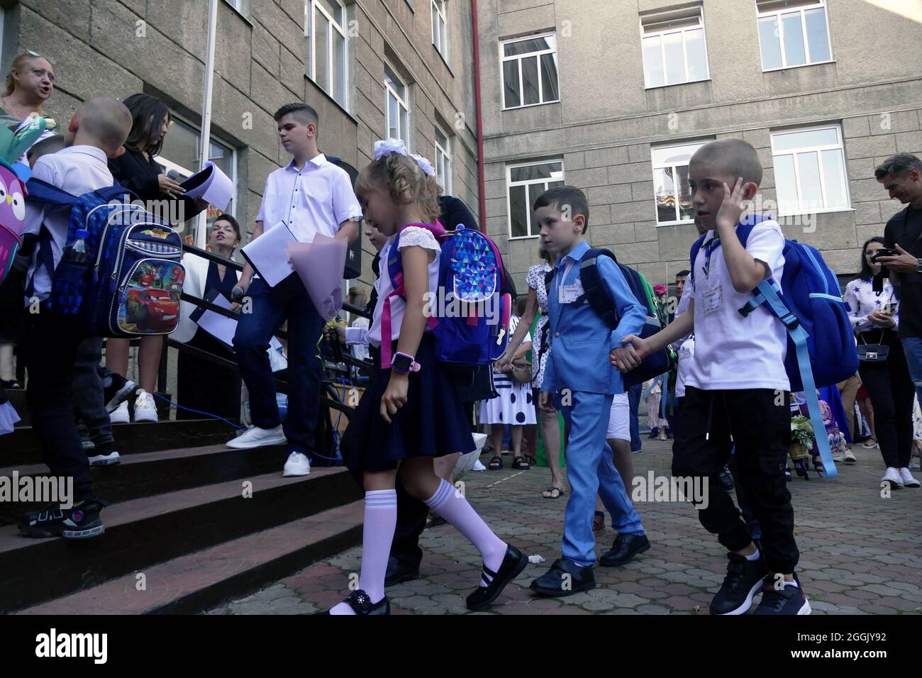 ODESA, UKRAINE - SEPTEMBER 1, 2021 - First formers are set to attend ...