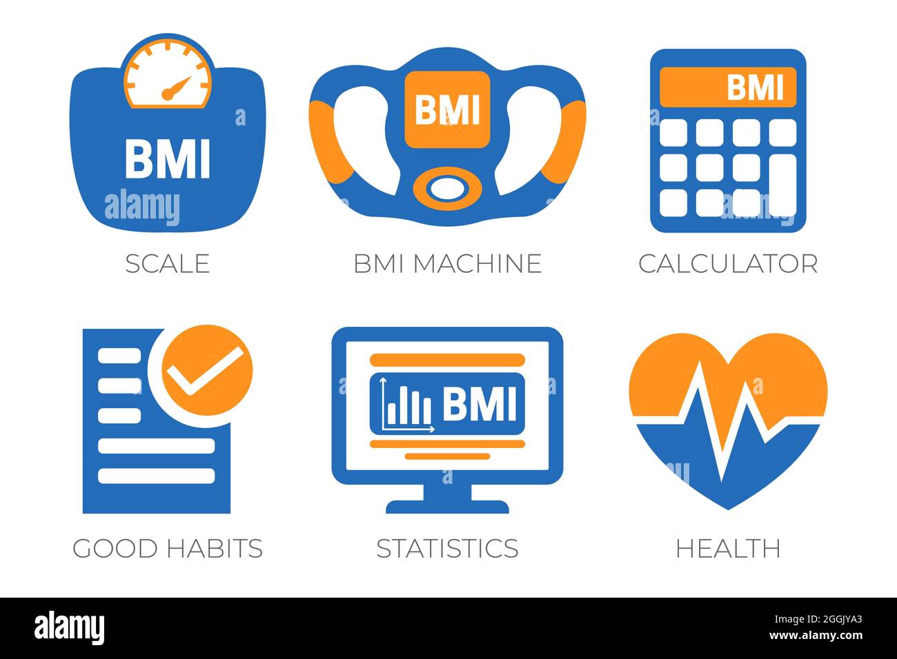 BMI Weight Body Mass Index Icons Stock Vector Image & Art - Alamy