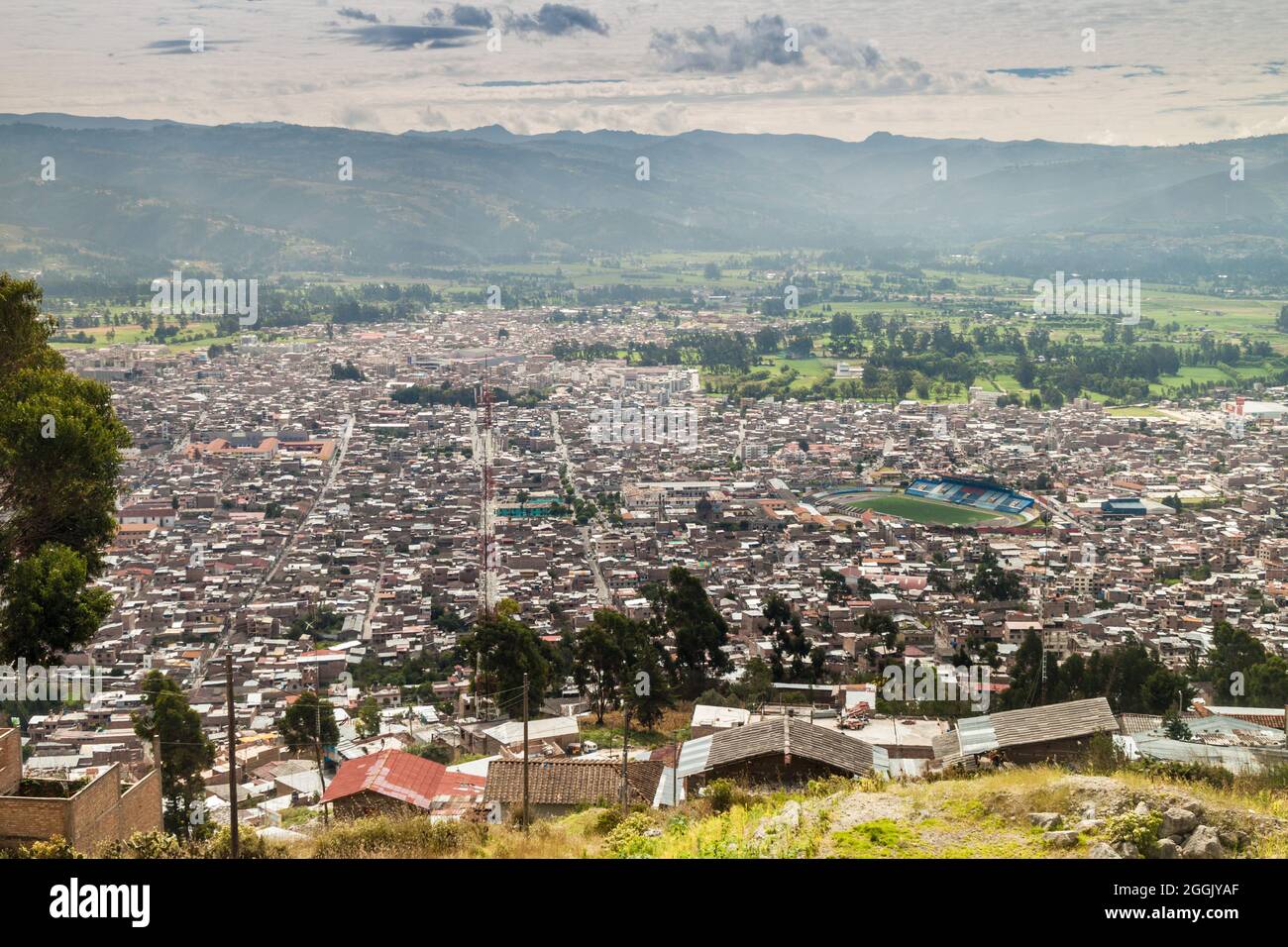 Aerial view of Cajamarca, Peru Stock Photo - Alamy