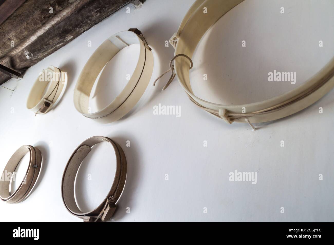 Forms for cheese shaping Stock Photo - Alamy