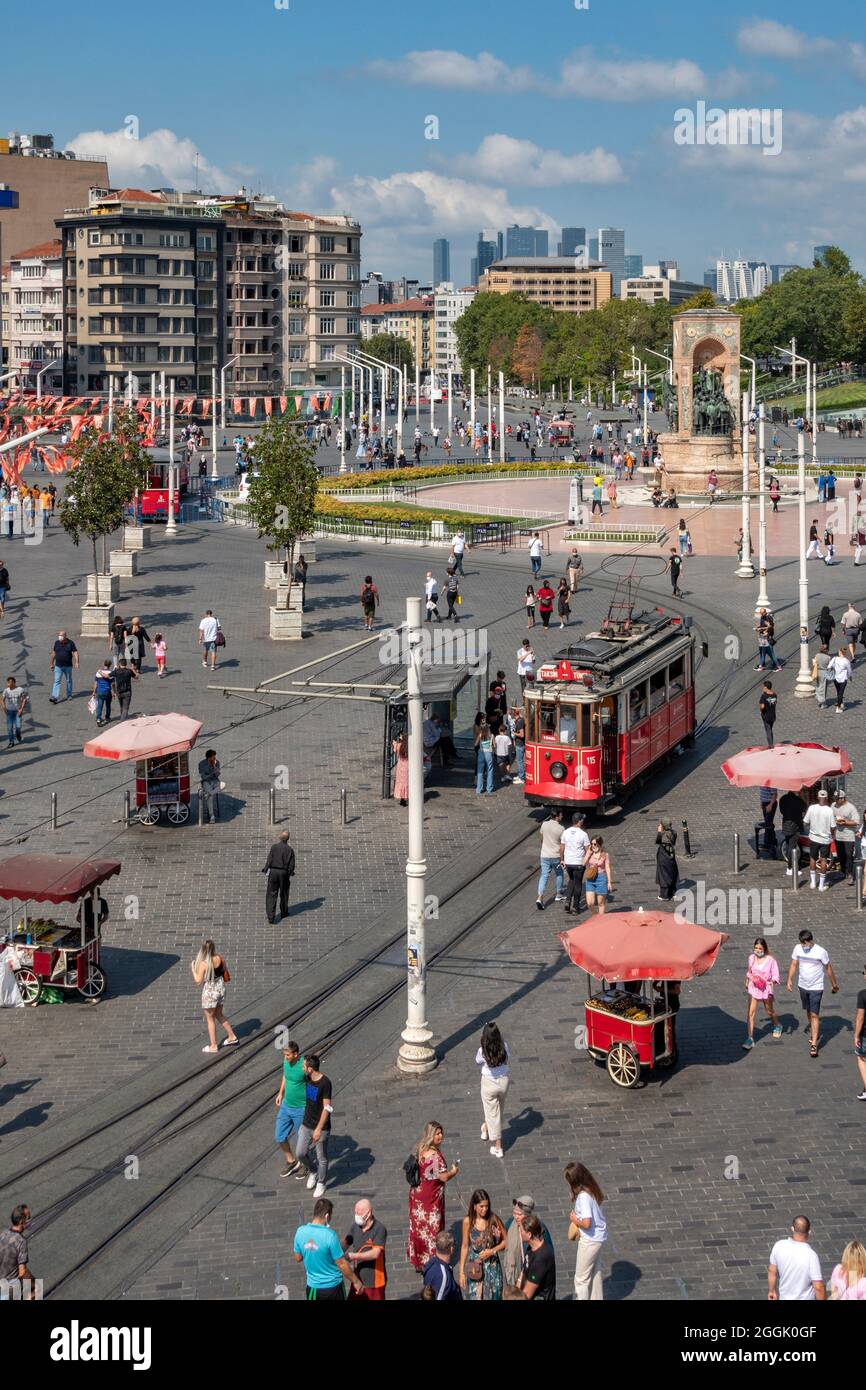 Taksim Square in Beyoglu district of Istanbul, Turkey Stock Photo - Alamy
