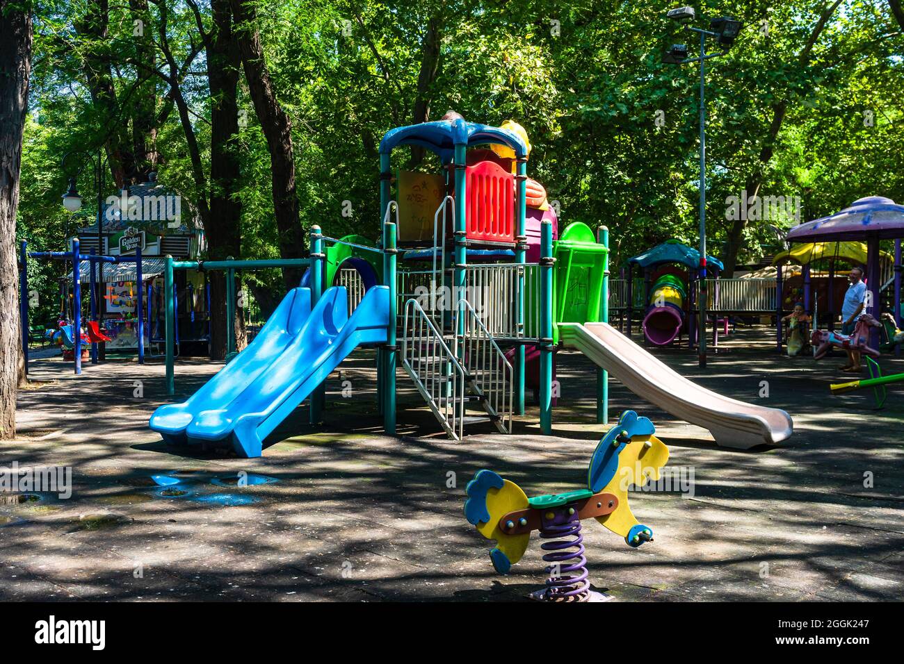 Outdoor playground fun for children in Cismigiu -Bucharest, Romania ...