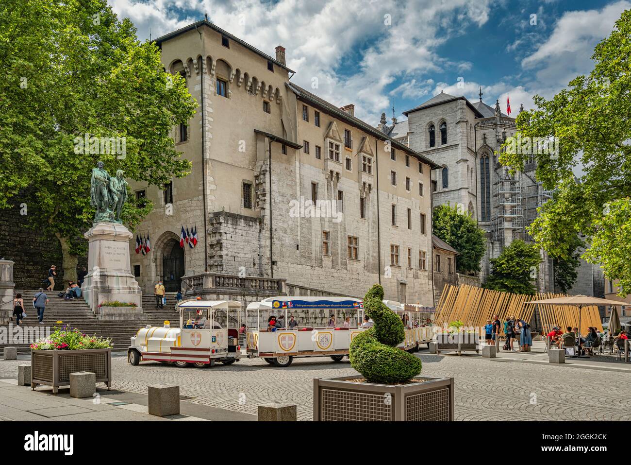 The mighty castle of the Dukes of Savoy in Chambery with the little ...