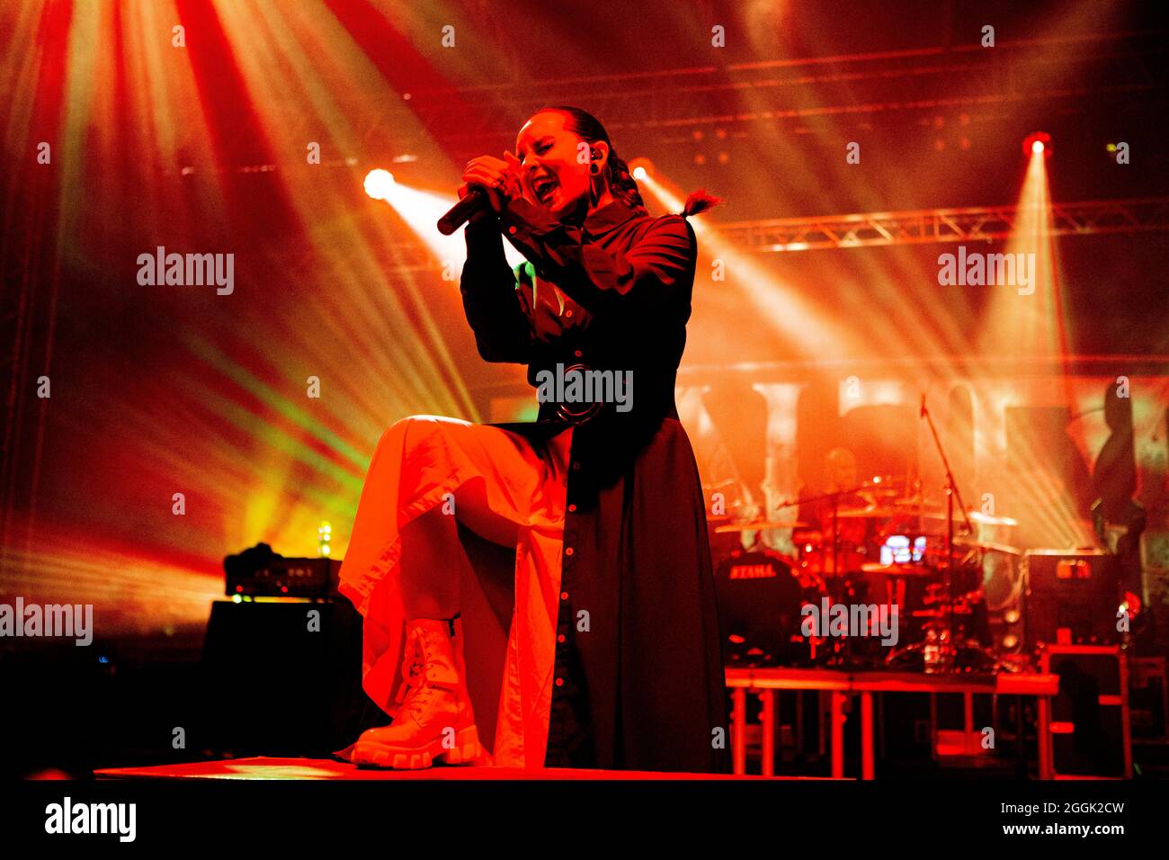 Cremona Italy 29 August 2021 The Ukrainian heavy metal band Jinjer ...