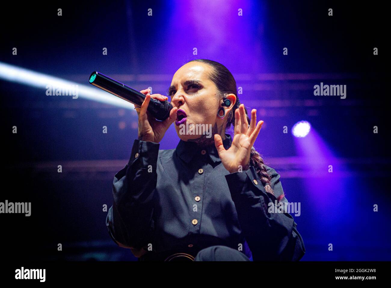 Cremona Italy 29 August 2021 The Ukrainian heavy metal band Jinjer ...