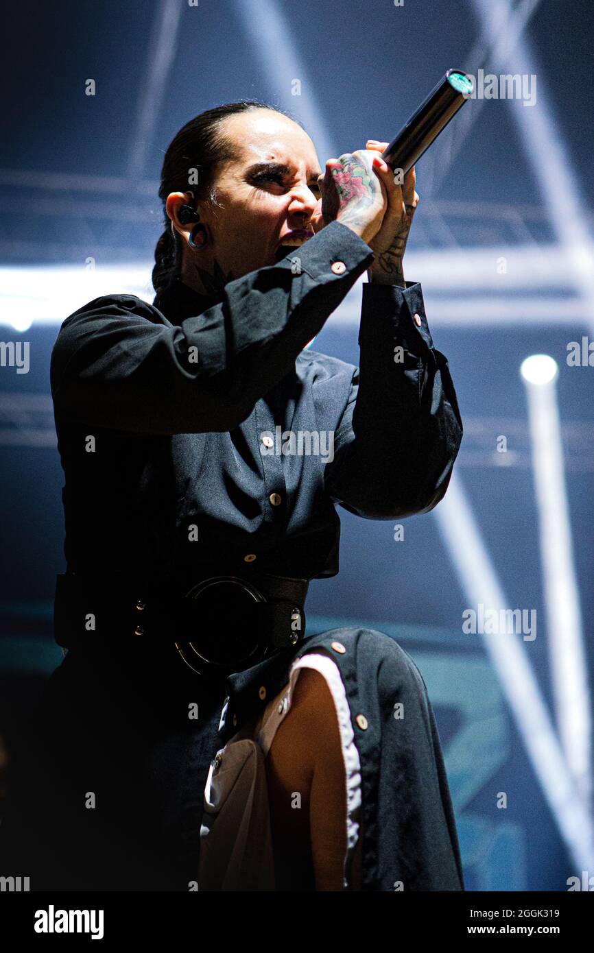 Cremona Italy 29 August 2021 The Ukrainian heavy metal band Jinjer ...