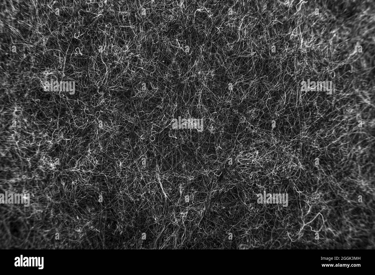 Synthetic fiber fabric. Black and white fiber texture close up Stock Photo - Alamy