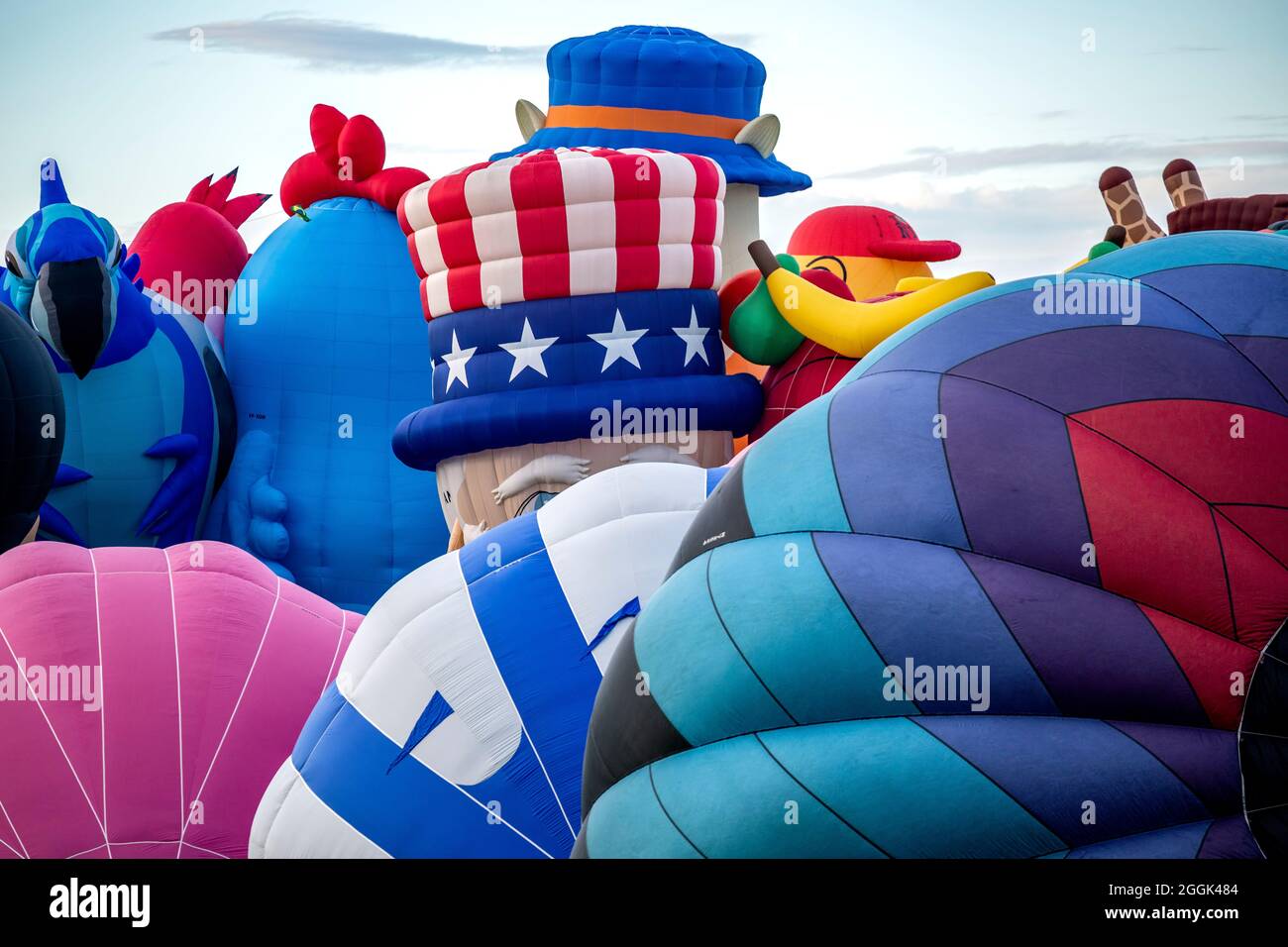 Colorful Hot Air Balloons And Uncle Sam Special Shape Hot Air Balloon Albuquerque