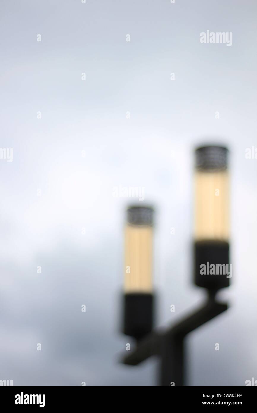 Modern street lighting in the city center Stock Photo - Alamy