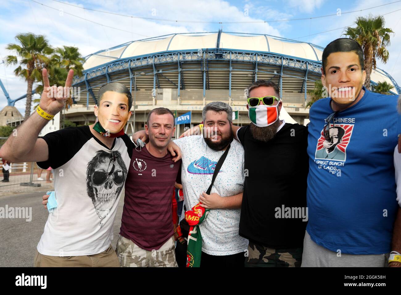 Portugal fans prior to the 2022 FIFA World Cup Qualifying match at the ...