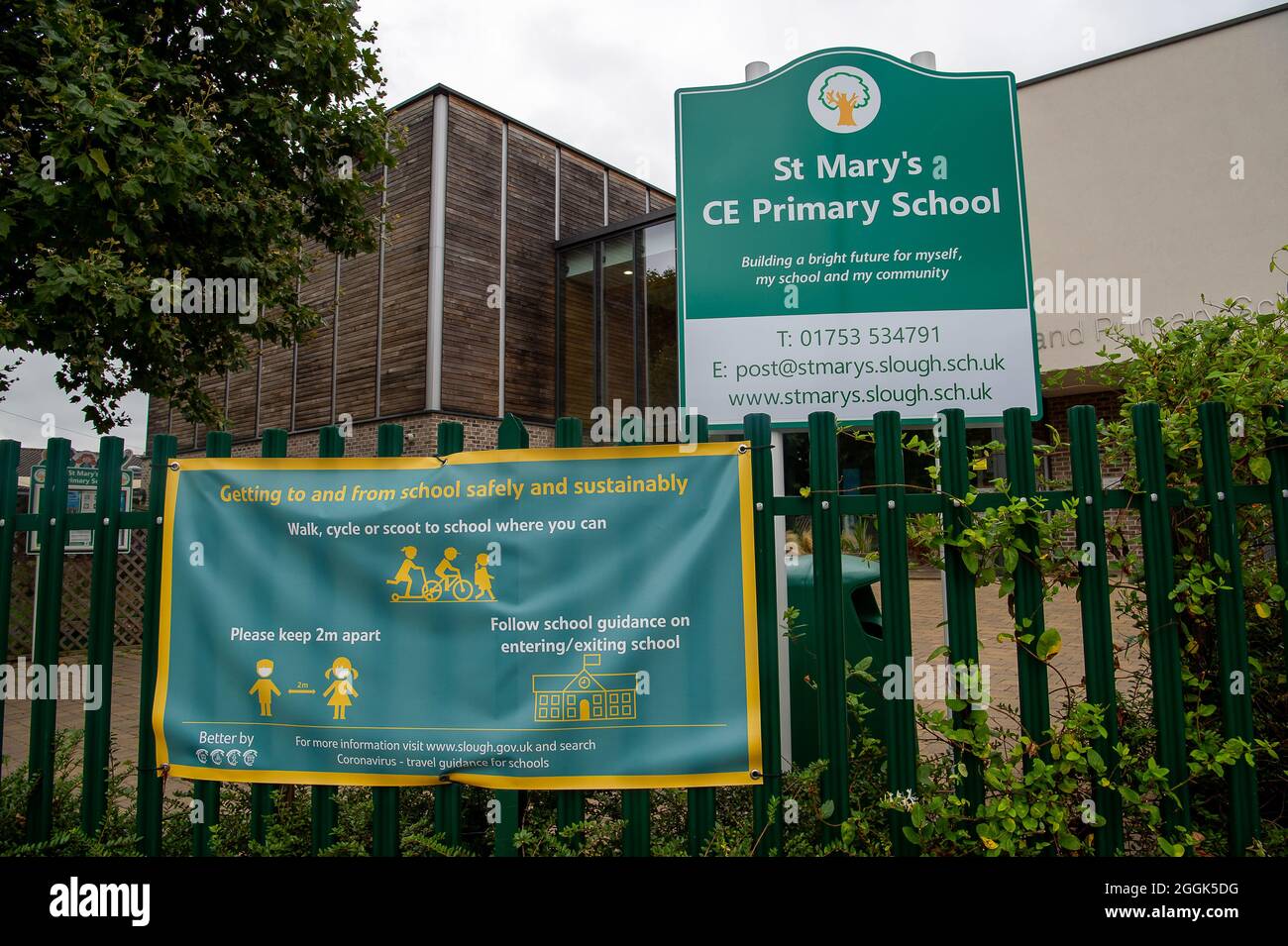 Slough, Berkshire, UK. 1st September, 2021. St Mary's CE Primary School ...